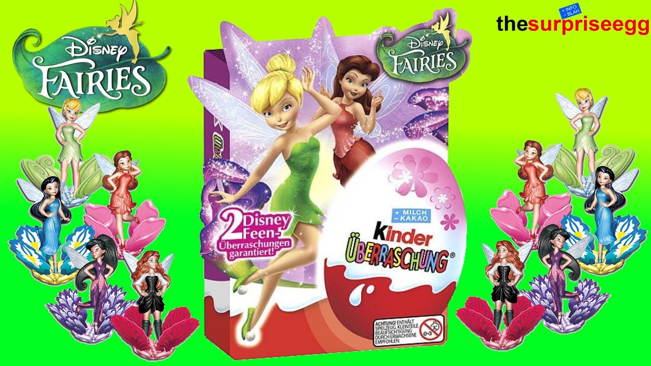 New Disney Fairies 4 Pack Kinder Surprise Eggs Феи Диснея Киндер Сюрпри ...