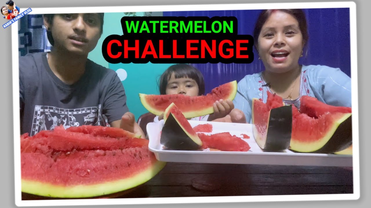 WATERMELON EATING CHALLENGE || GEETA VS AAYUSH - YouTube
