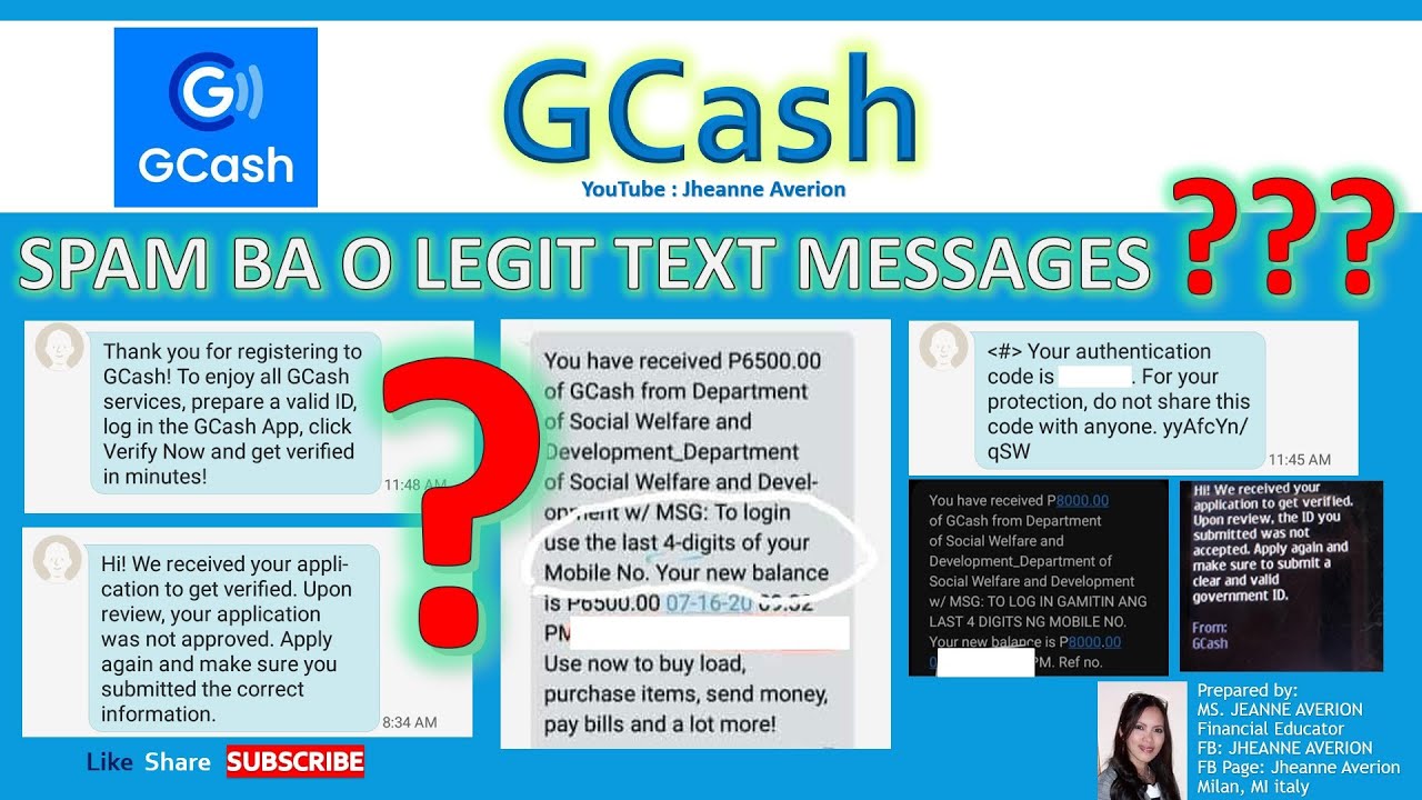 GCash Text Messages Spam or Legit | #GCashTextMessages - YouTube