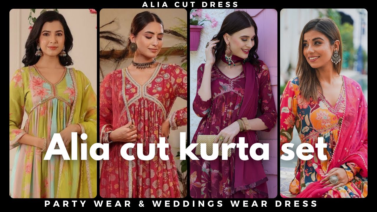 Alia cut kurti haul | alia cut dress | alia cut kurta set haul | ajio ...