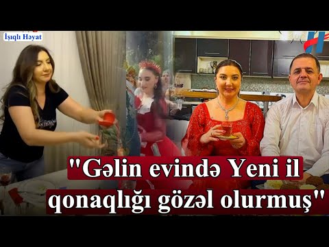 Nazilə Səfərli Yeni il axşamı oğlu Nurlanın evindən görüntüləri