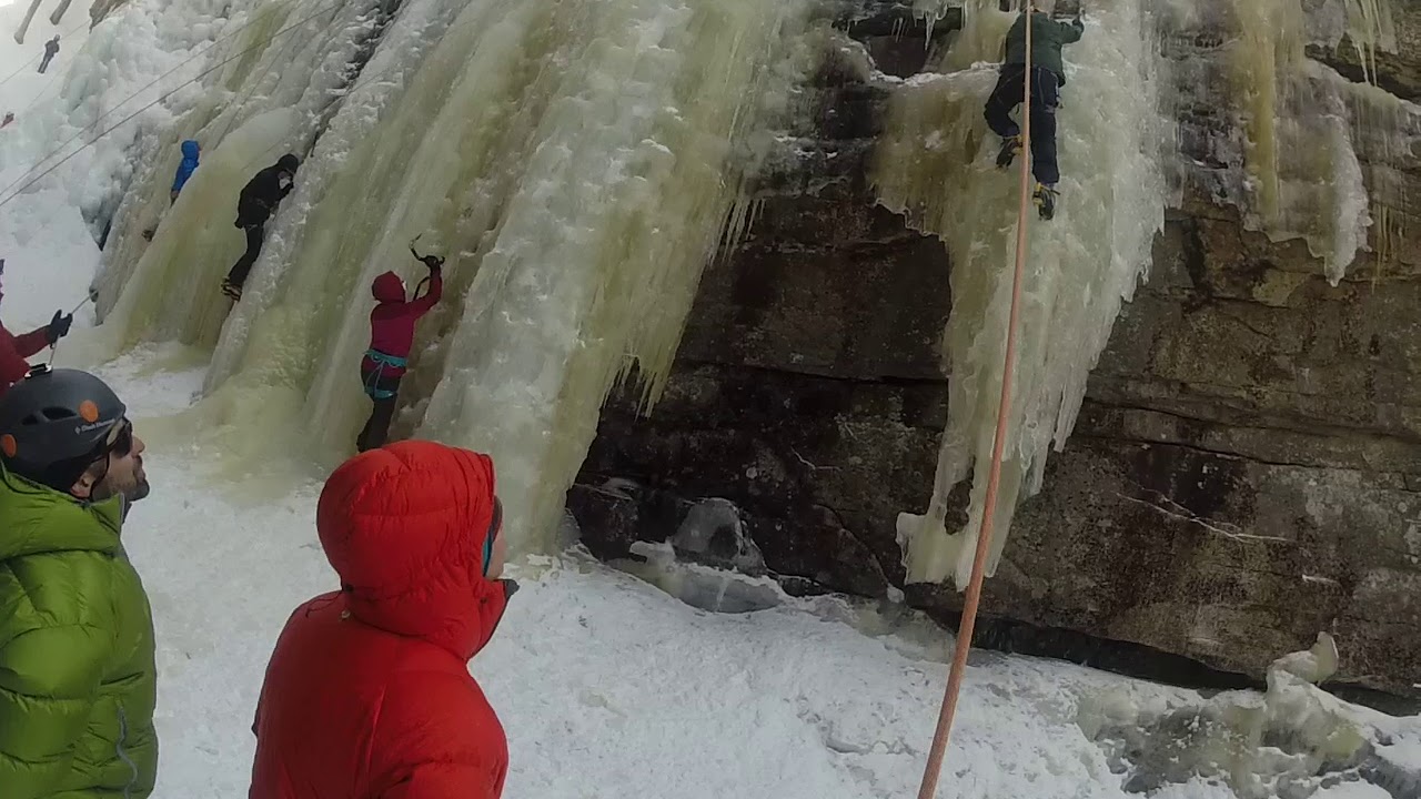 Ice Fest 2017 Rich Icicle Climb - YouTube