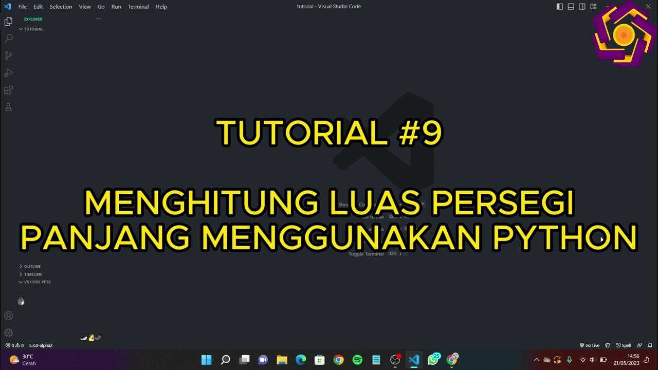 CARA MENGHITUNG LUAS PERSEGI PANJANG MENGGUNAKAN PYTHON - TUTORIAL PYTHON - YouTube