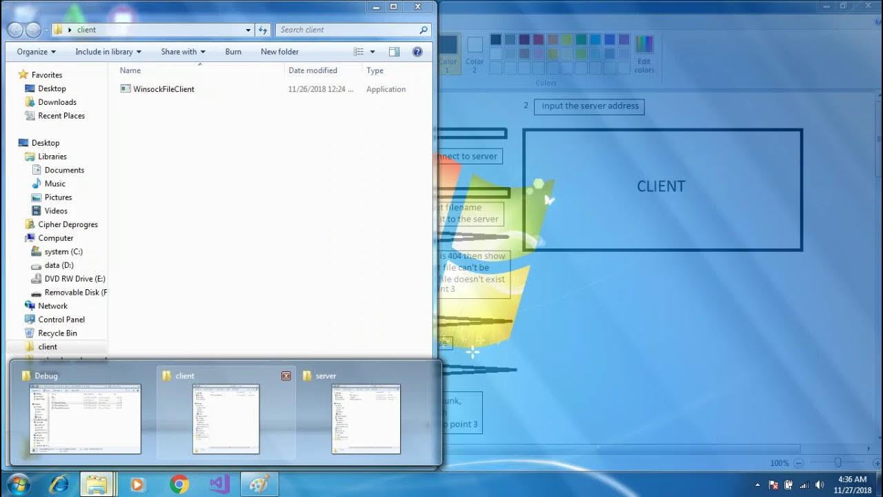 C++ winsock transfer data with socket - YouTube