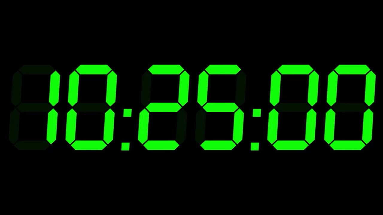 625 MINUTES (10:25 hours) countdown digital timer with alarm sound ...