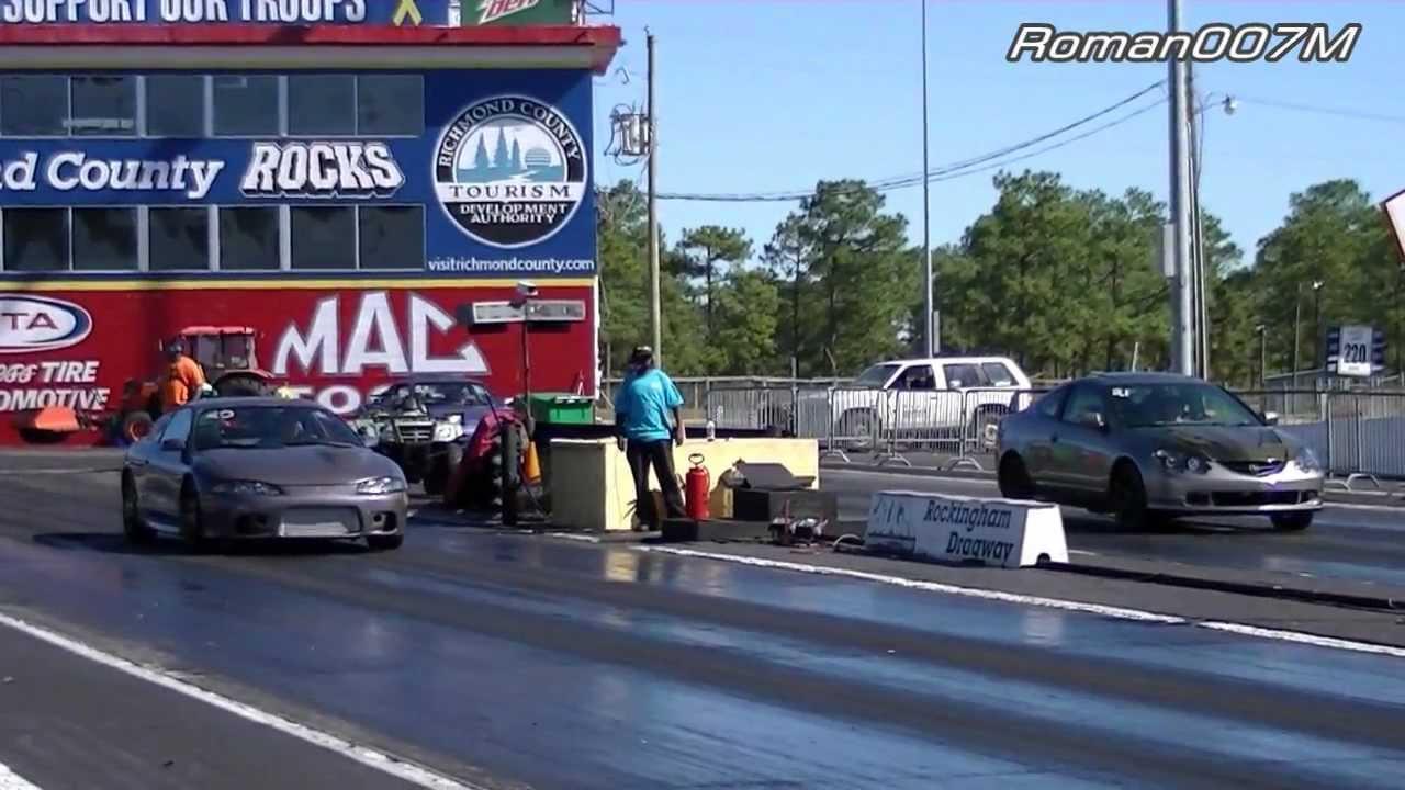 Mitsubishi Eclipse GSX vs Acura RSX Drag Racing, HD - YouTube