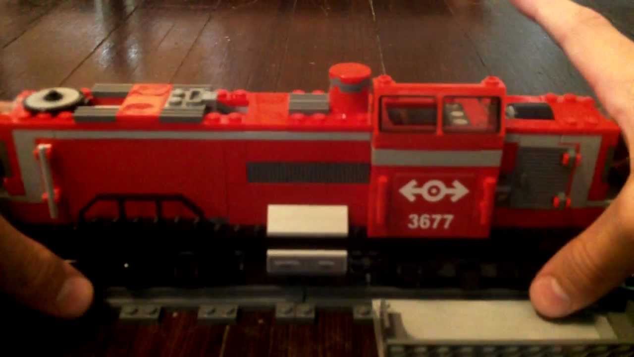 lego city red cargo train review - YouTube