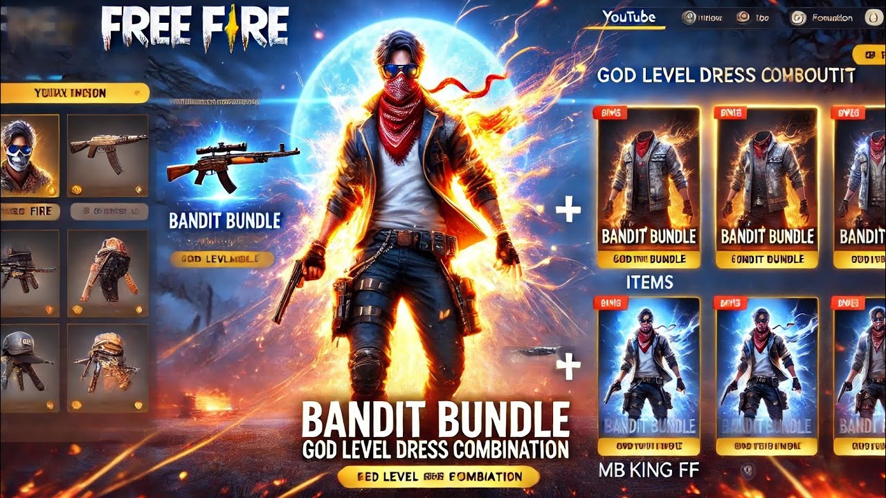 Bandit Bundle God Level Free Dress Combination || No Top Up Dress Combination || Mb King ff 🔥 ...