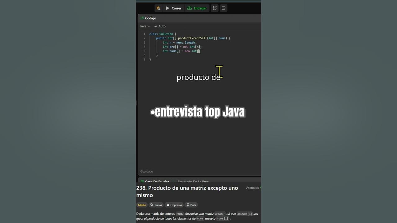 Resolver entrevista top de programación #java #backend #programacion #clip #trend - YouTube