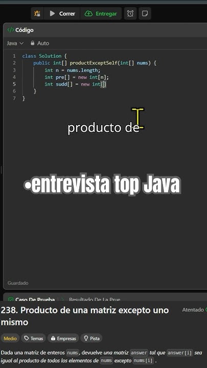 Resolver entrevista top de programación #java #backend #programacion #clip #trend - YouTube
