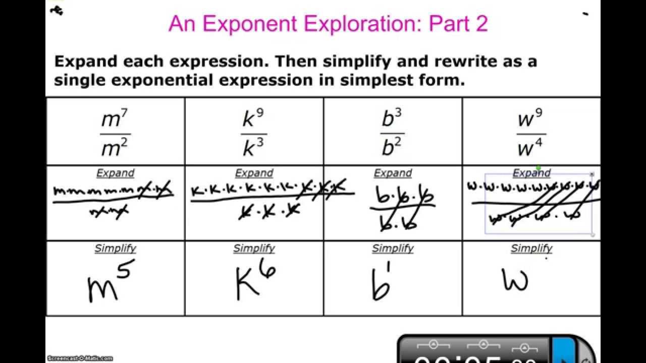 Laws of Exponents Day #1 - YouTube