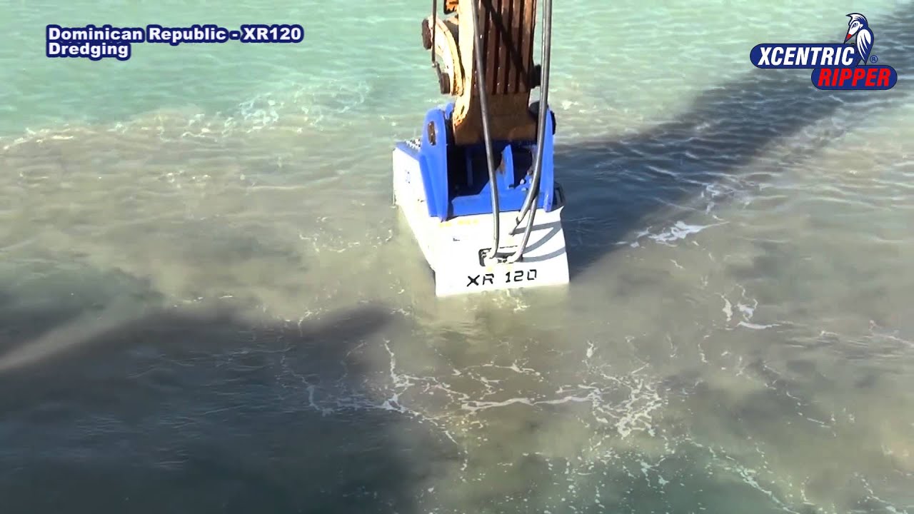 Xcentric Ripper XR120. Dredging in Dominican Republic. - YouTube