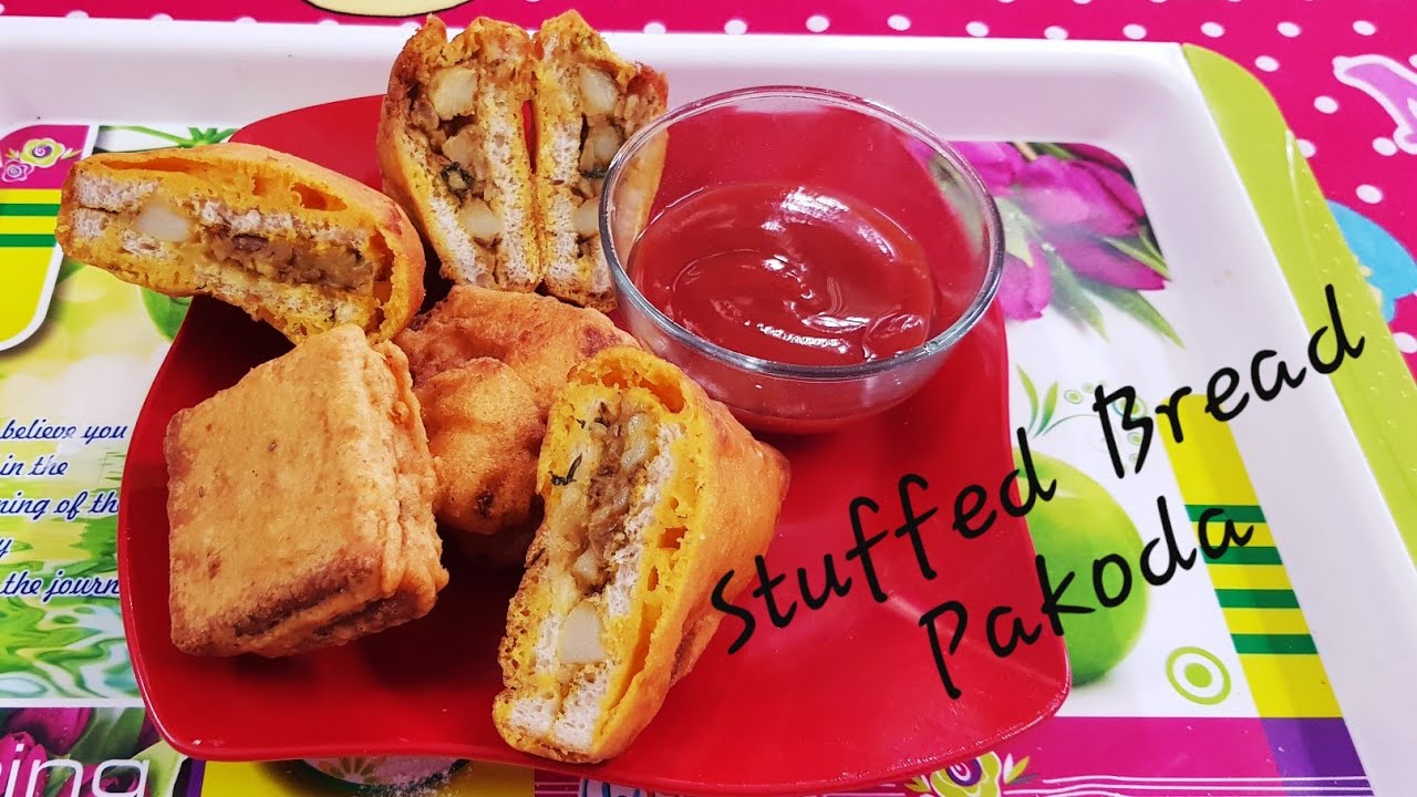 Tea Time Snacks : Stuffed Bread Pakoda Recipe/ Famous Street Food - YouTube