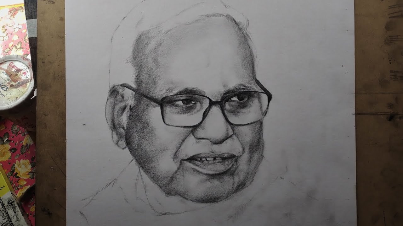 how to draw a realistic portrait shading - YouTube