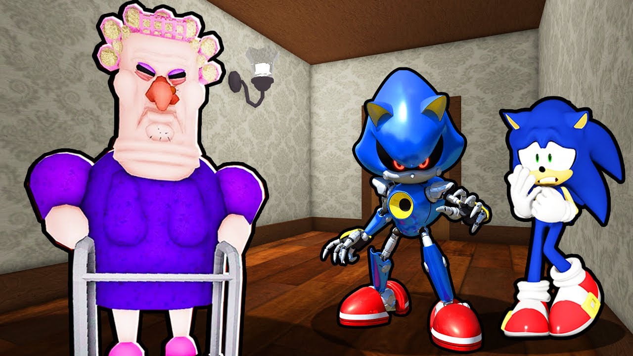 SONIC AND ROBOT SONIC VS ESCAPE GRUMPY GRAN IN ROBLOX - YouTube