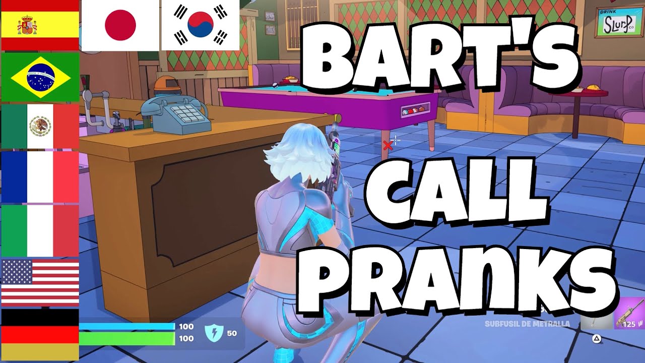 Bart's call pranks comparison [FORTNITE] - YouTube