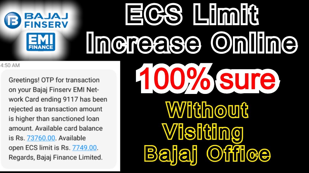 💥ECS Problem Solved! | How to change Ecs Limit in Bajaj Finserv EMI ...
