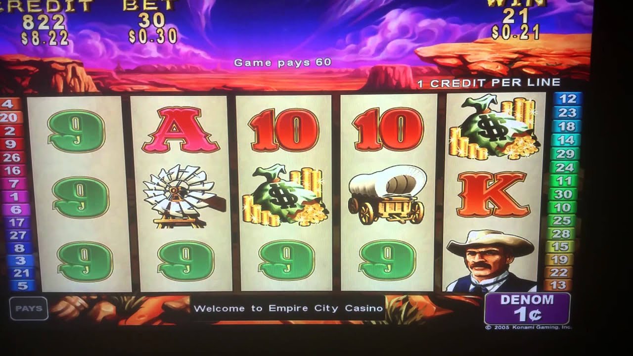 Rawhide slot machine at Empire City casino - YouTube