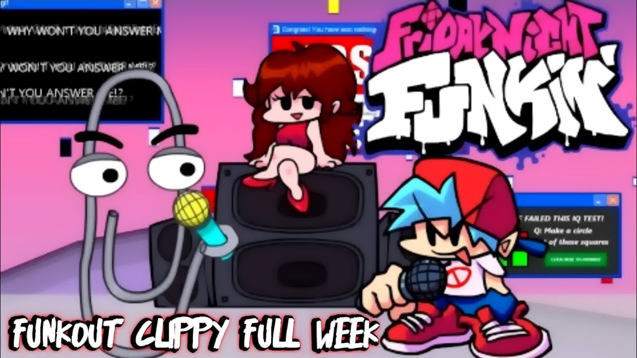 Friday Night Funkin' VS. Clippy FULL WEEK - Fine Night Funkout Clippi [FNF Mods/Hard] - YouTube