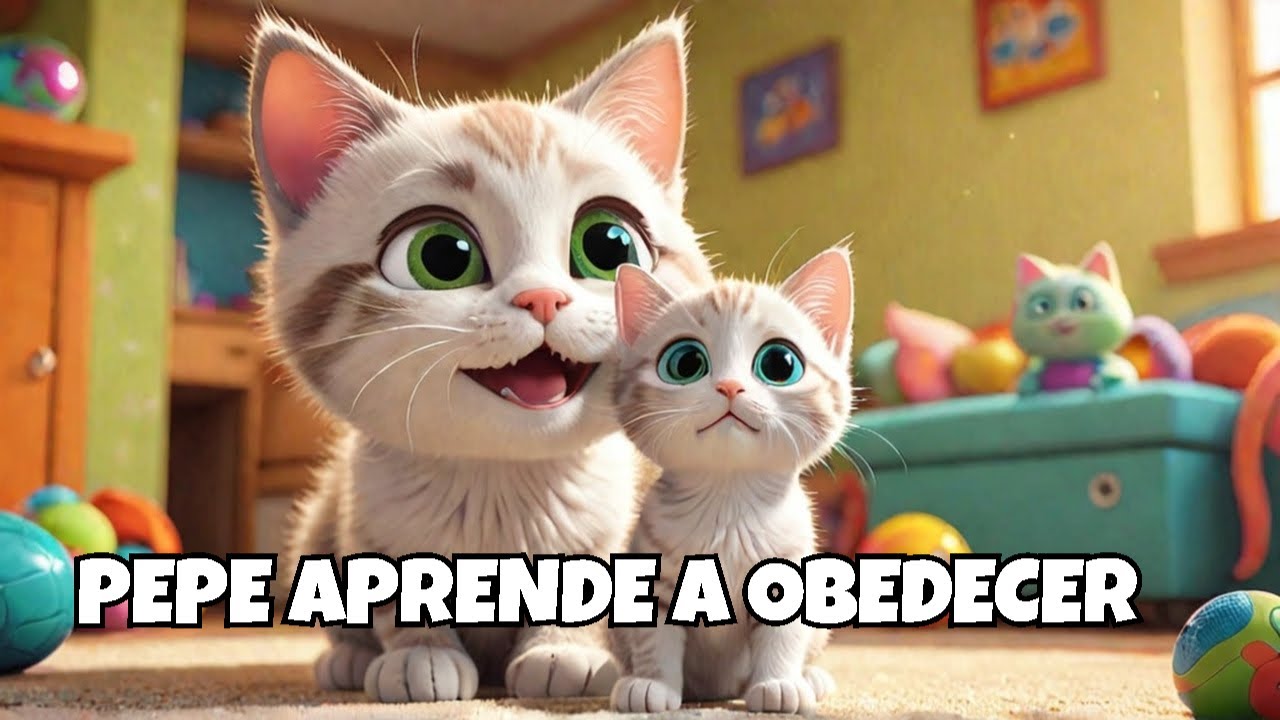 Pepe el Gatito Aprende a Obedecer con los Consejos de Mamá y Papa - YouTube