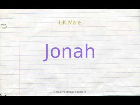 How to pronounce jonah - YouTube