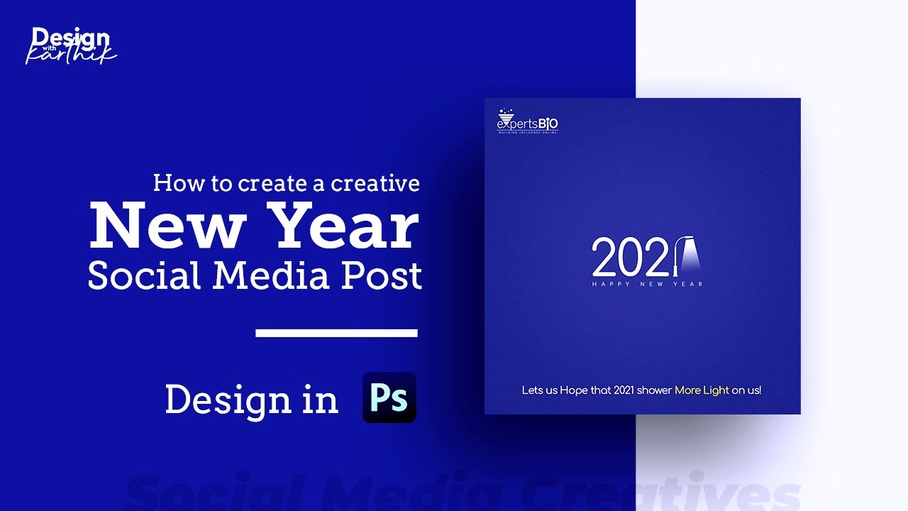 New Year Social Media Post | Design In Photoshop - YouTube