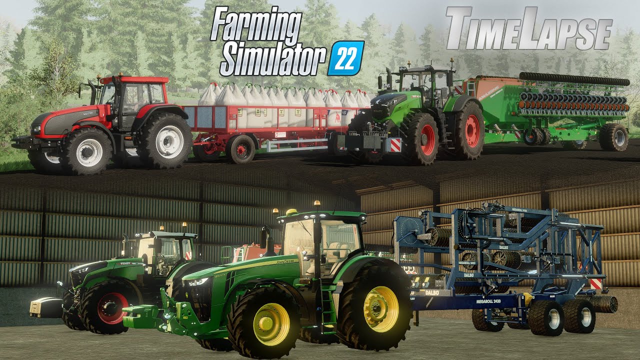 FS22 Прикатывание посевов, начало весенней посевной JOHN DEERE 8400R ...