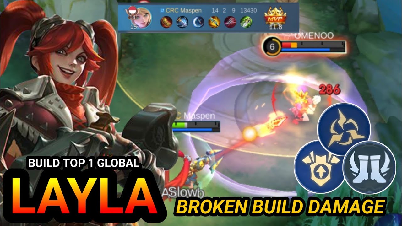 LAYLA BROKEN BUILD DAMAGE💀 BUILD AND EMBLEM LAYLA 2025 - MLBB - YouTube