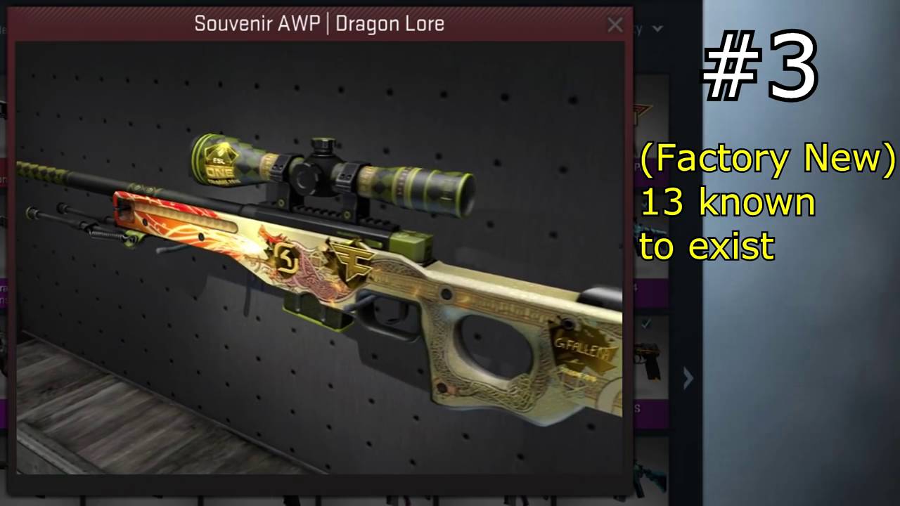 ACTUAL Top 10 Rarest AWP Skins for CS GO - YouTube