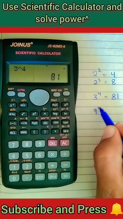 Solve power ^ by using Scientific Calculator #shorts #youtubeshorts #mathematics - YouTube