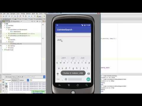 Recherche dans une ListView android - YouTube