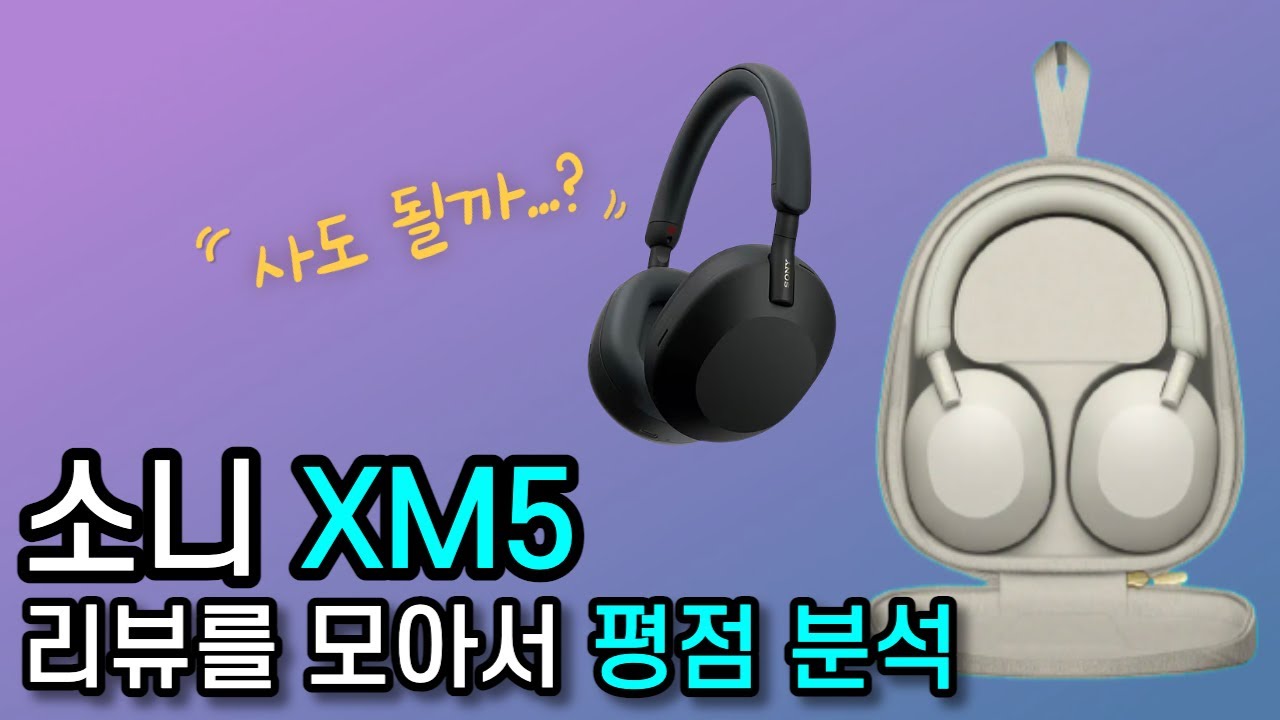 소니 헤드셋 WH-1000XM5 : 평점으로 말하는 빠른 리뷰 타임 - YouTube