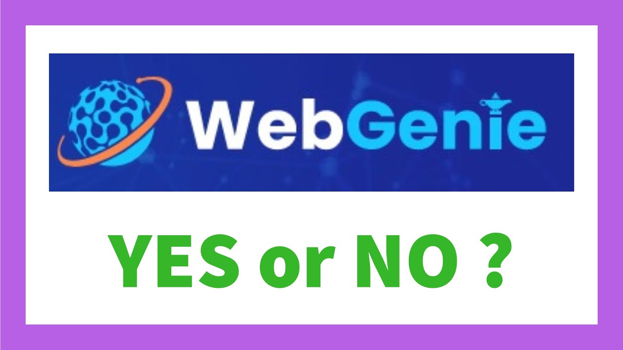 Web Genie Review | Legit WebGenie Software? - YouTube