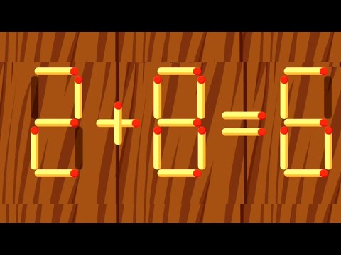 Matchstick Puzzle - Move Only 1 Matchstick to fix the Equation Correct ...