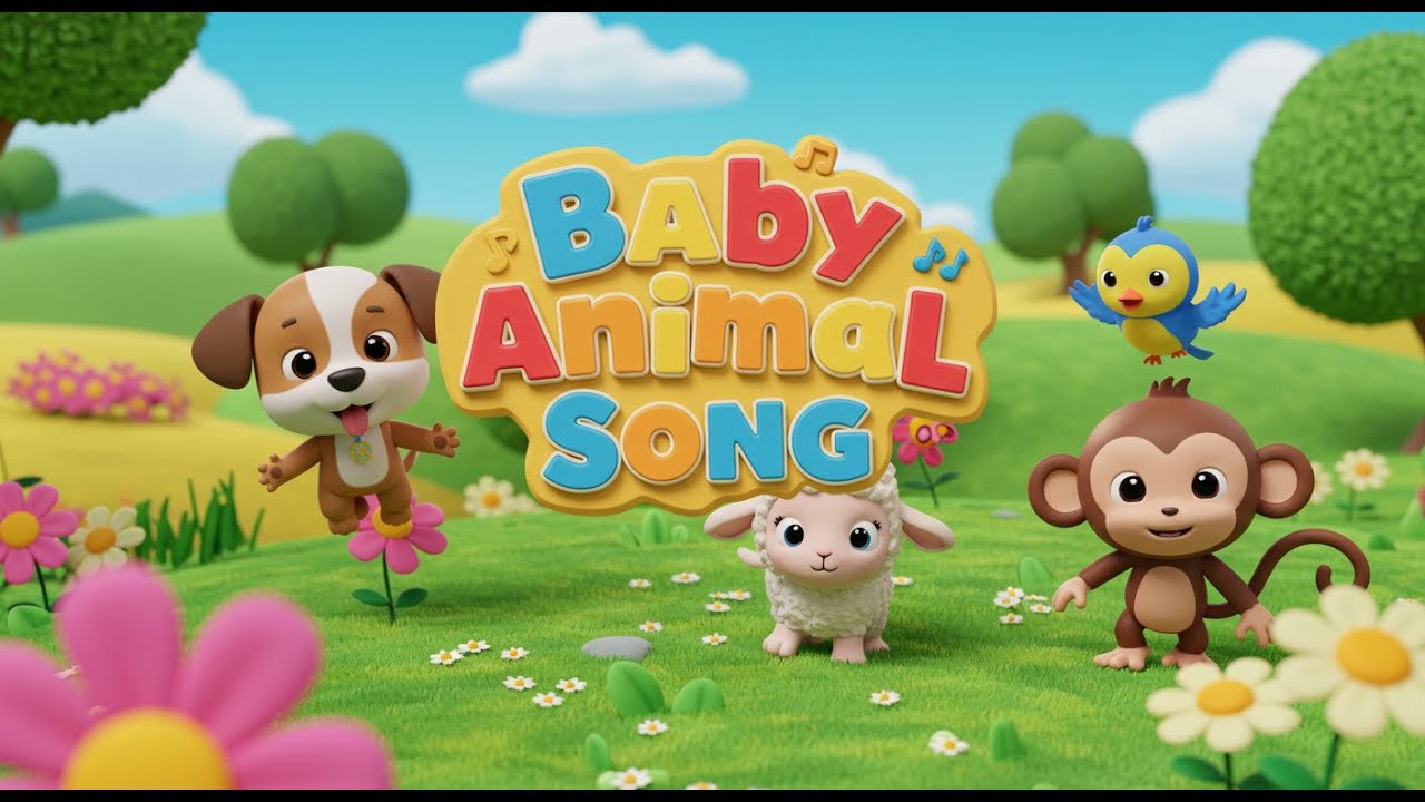 Baby Animal Song for Kids | Animated Nursery Rhyme for Babies and ...