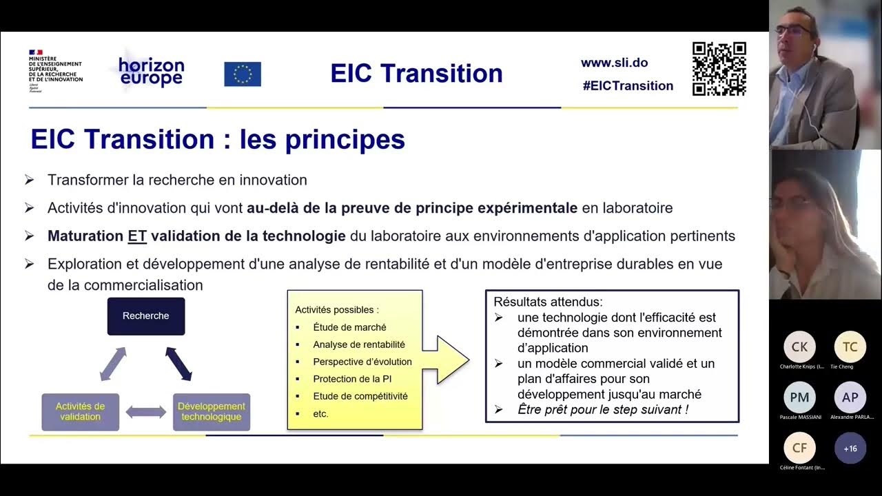 Webinaire checklist EIC Transition - YouTube