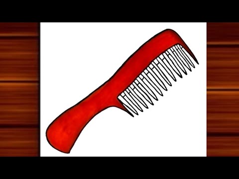 How To Draw Comb Drawing Easy Step By Step Drawing ll Comb Drawing With ...