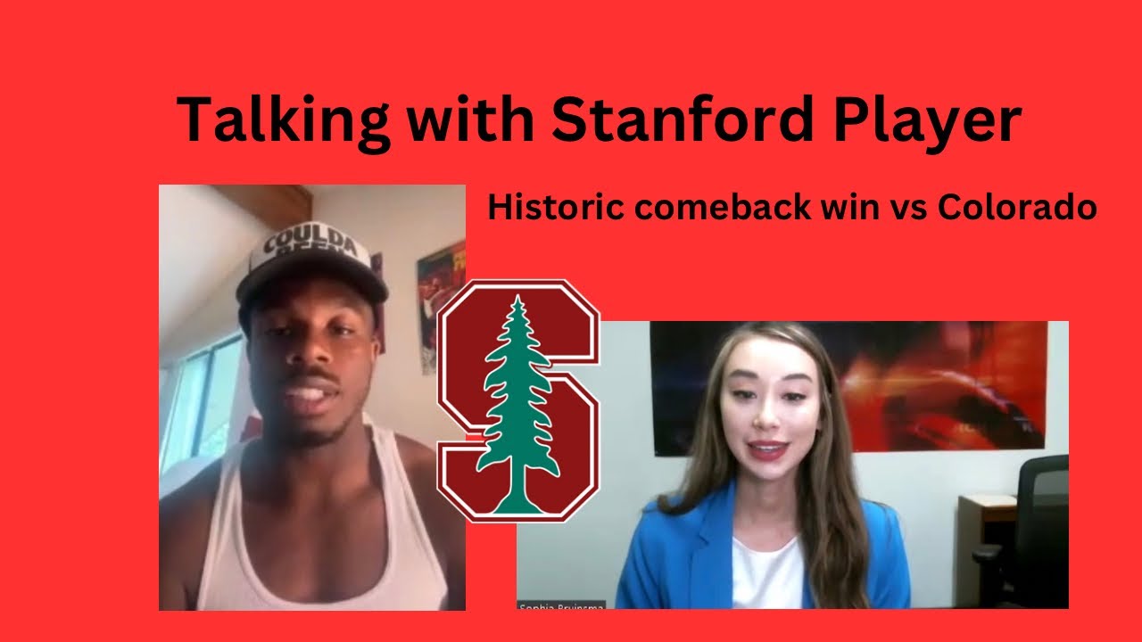 Stanford FB player Terian Williams talks HISTORIC game against Colorado ...