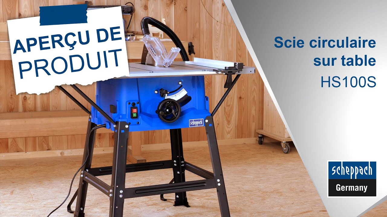 Scie circulaire sur table - HS100S - YouTube