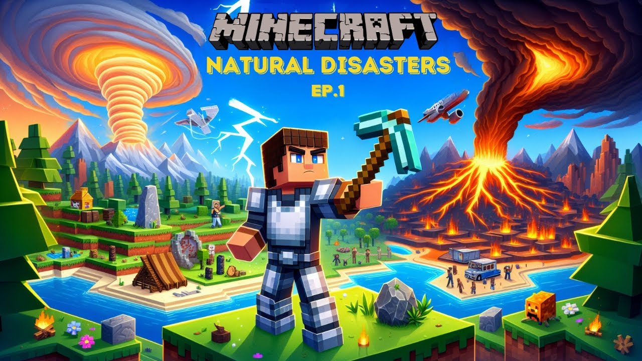 Surviving Minecraft's Natural Disasters! 🌪️🔥 Ep. 1 - YouTube