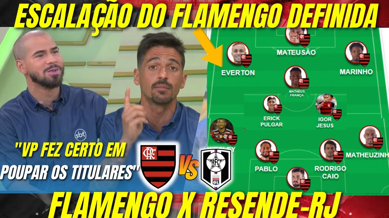 FLAMENGO x RESENDE-RJ | RODRIGO CAIO VAI SER TITULAR | FLA POUPA OS ...