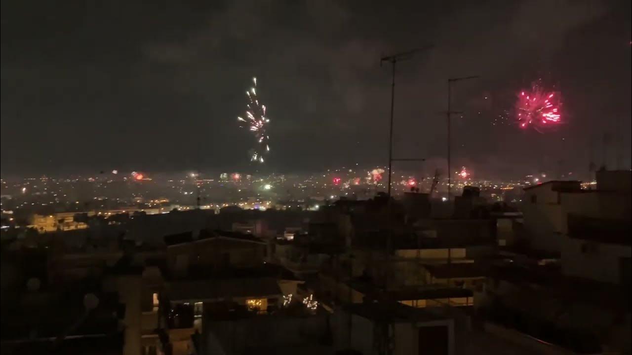 Fireworks of 2024 in the sky of Thessaloniki (full drone video) - YouTube