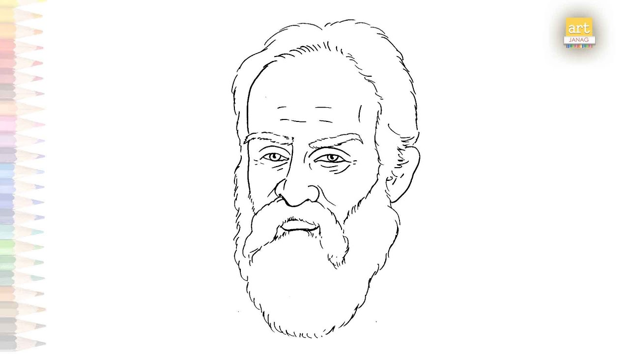 Galileo Galilei Drawing For Kids