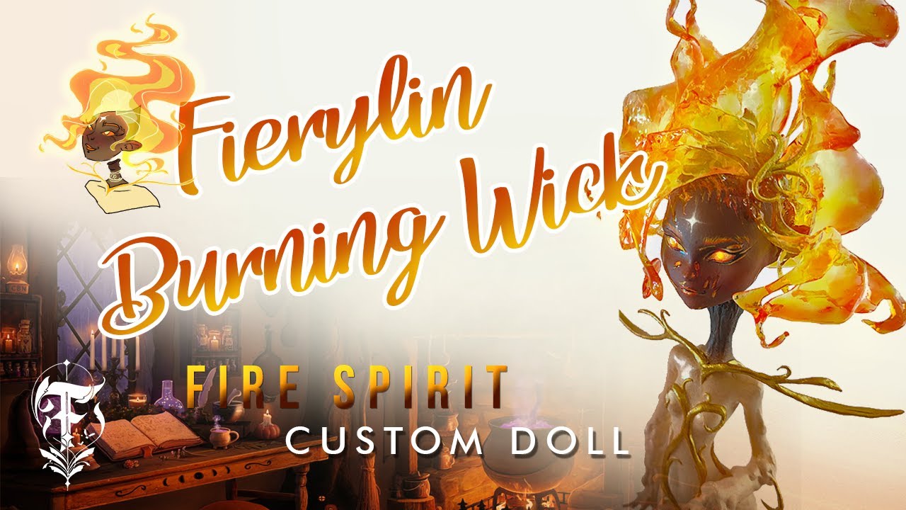 Fierylin Burning Wick! - Custom fire spirit doll • Monster High Repaint ...