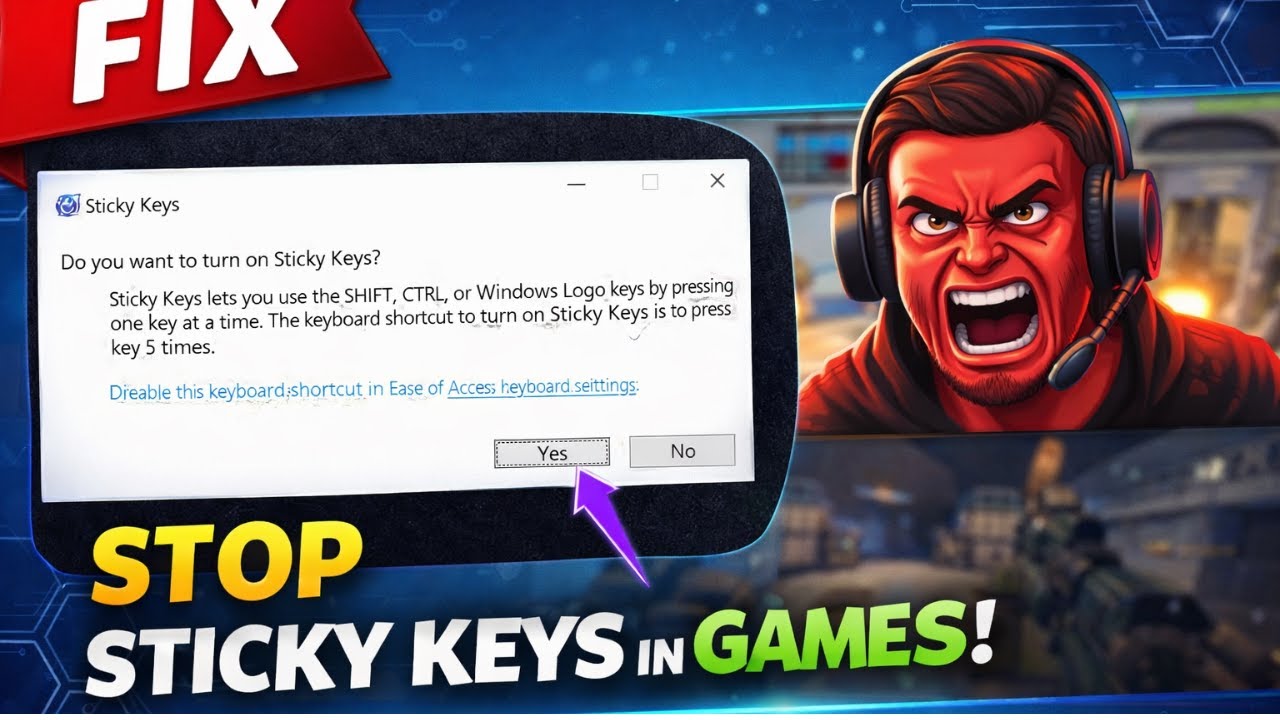 How to Disable Sticky Keys in Windows (Stop Games From Minimizing ...
