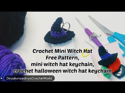 Quick and Simple Crochet Mini Witch Hat,Crochet Mini Witch Hat Free ...