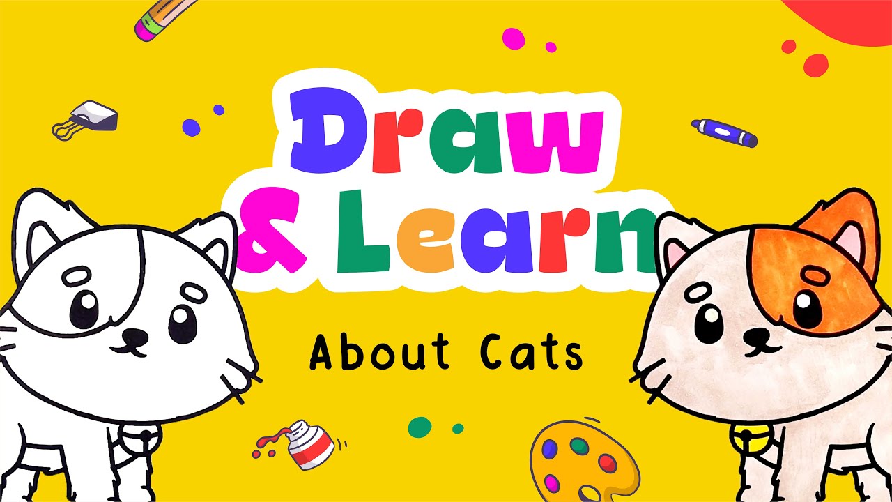 Let's Draw and Learn an Adorable Kitty Cat Together!!! for Kids and ...
