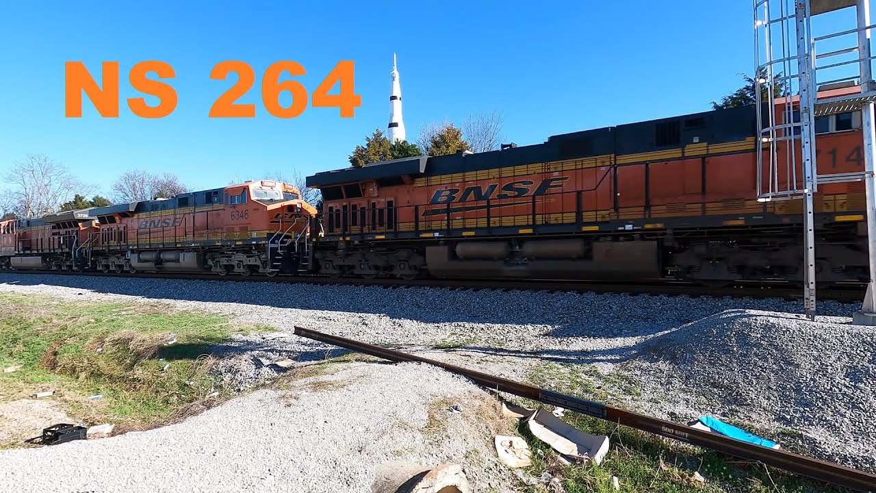 NS 264 - All BNSF Power, 3726, 6346 & 7146 - YouTube