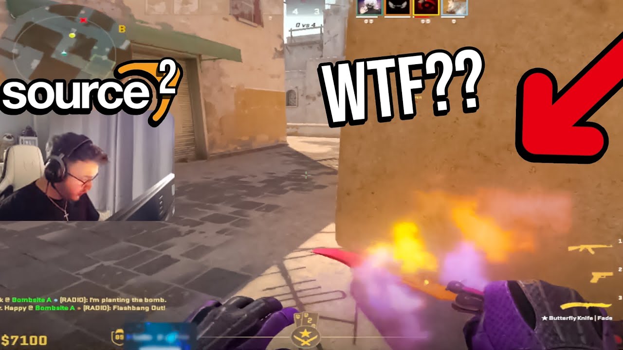 HIS KNIFE IS ON FIRE IN CS 2?! - YouTube