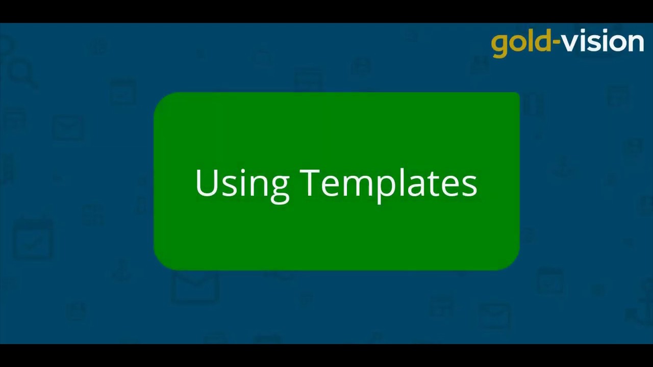 How to use templates - YouTube
